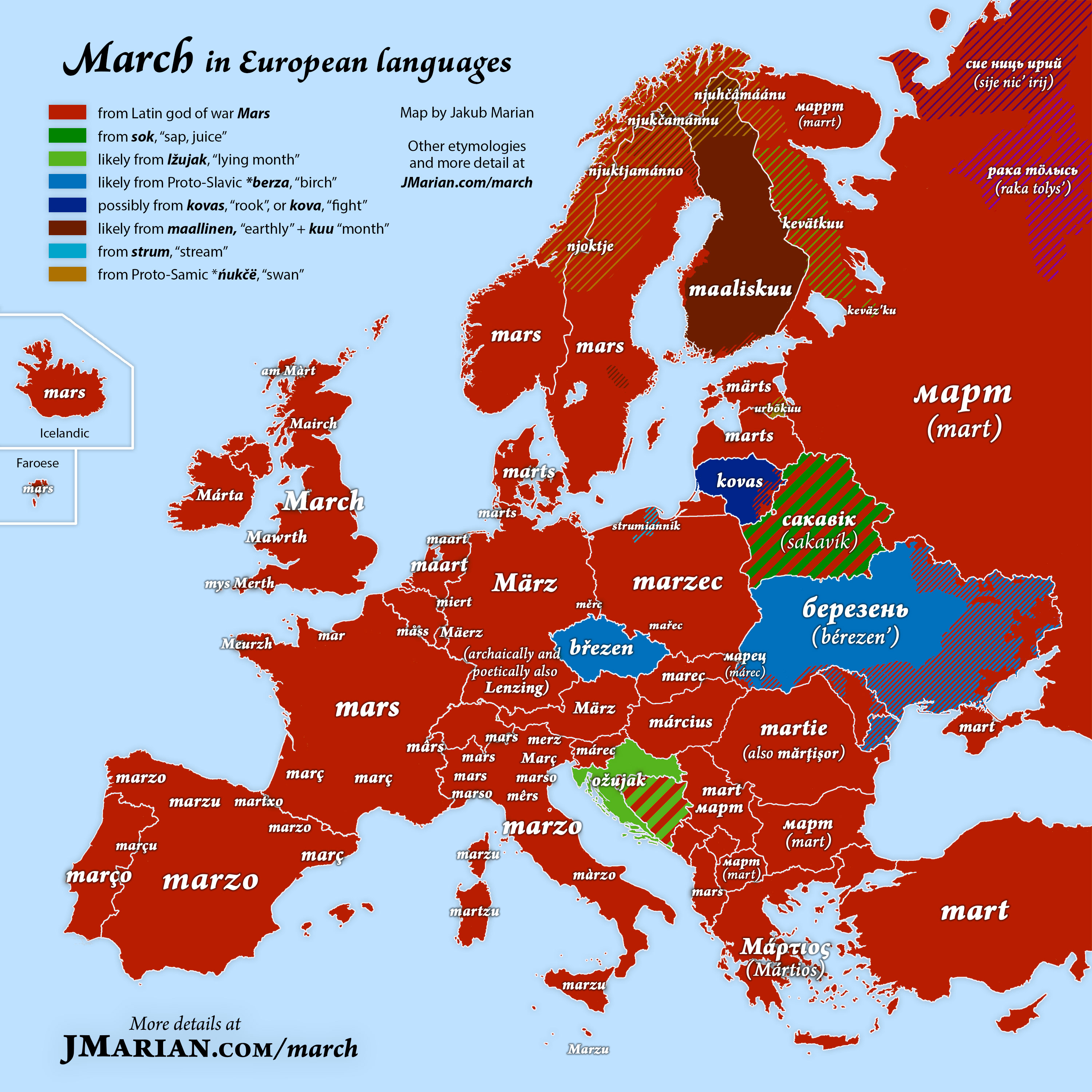 March In European Languages March In European Languages